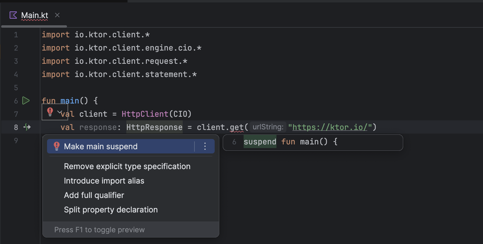 Create a client application | Ktor Documentation