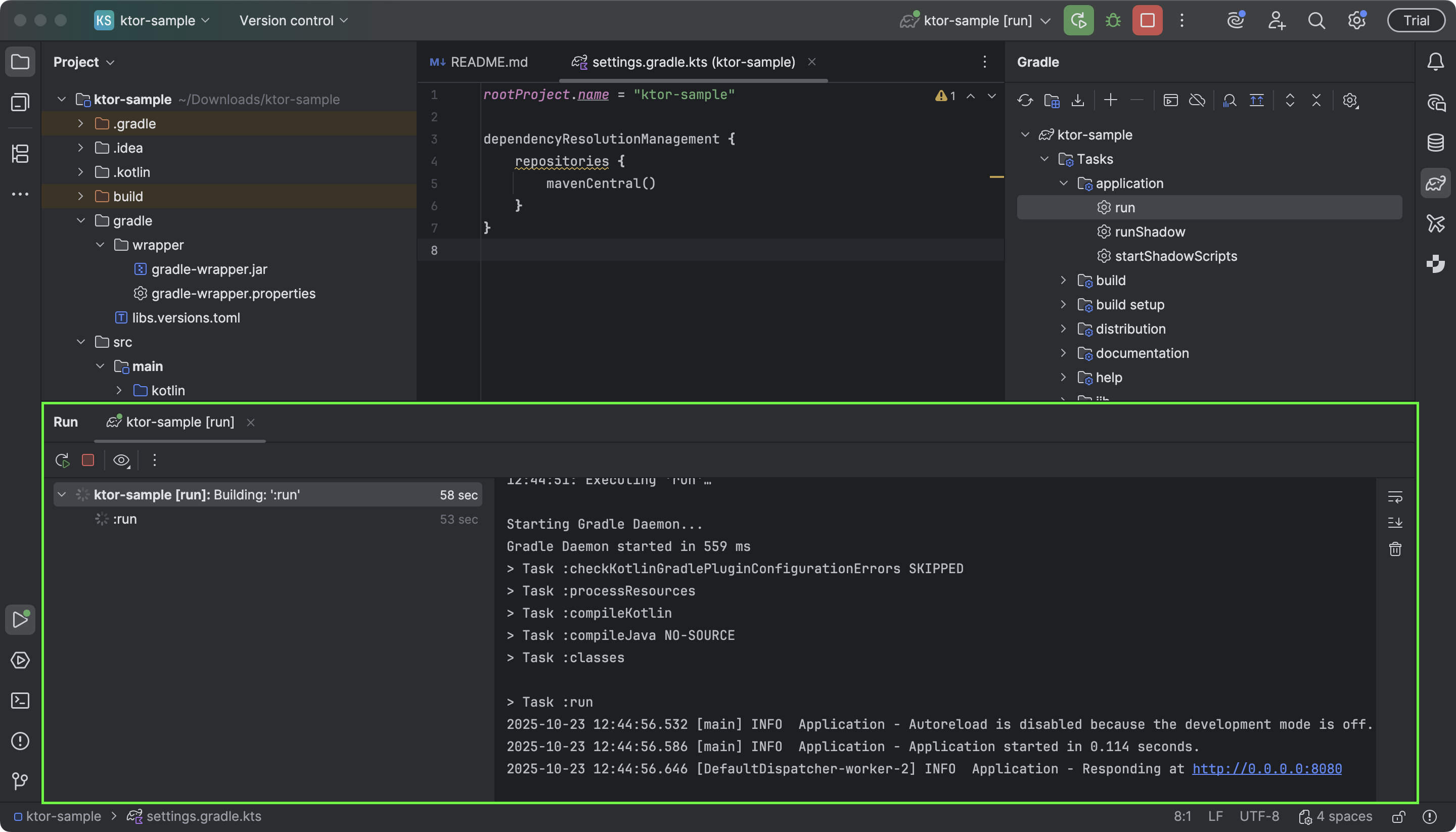 Create, open and run a new Ktor project | Ktor Documentation