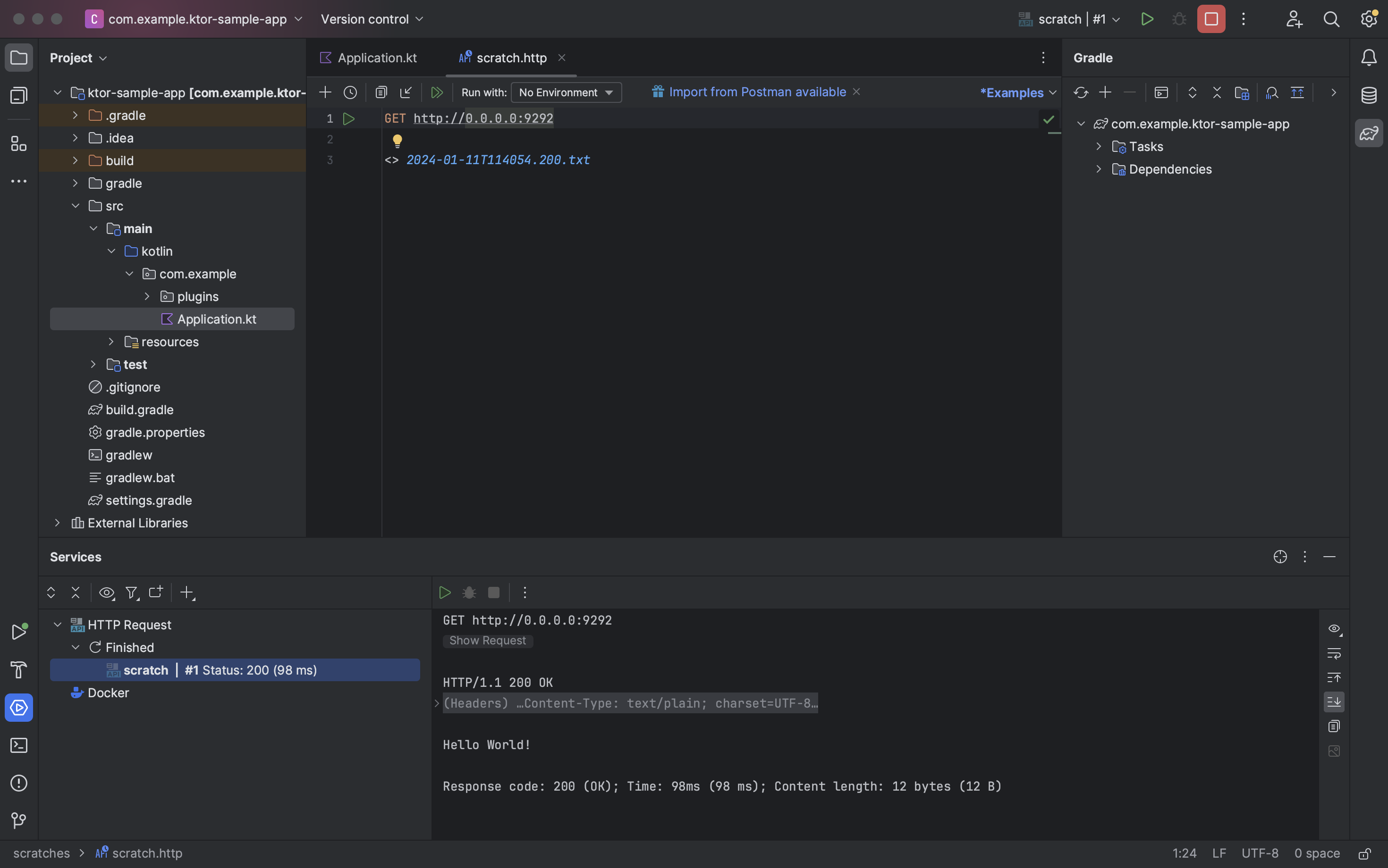 Create, open and run a new Ktor project | Ktor Documentation